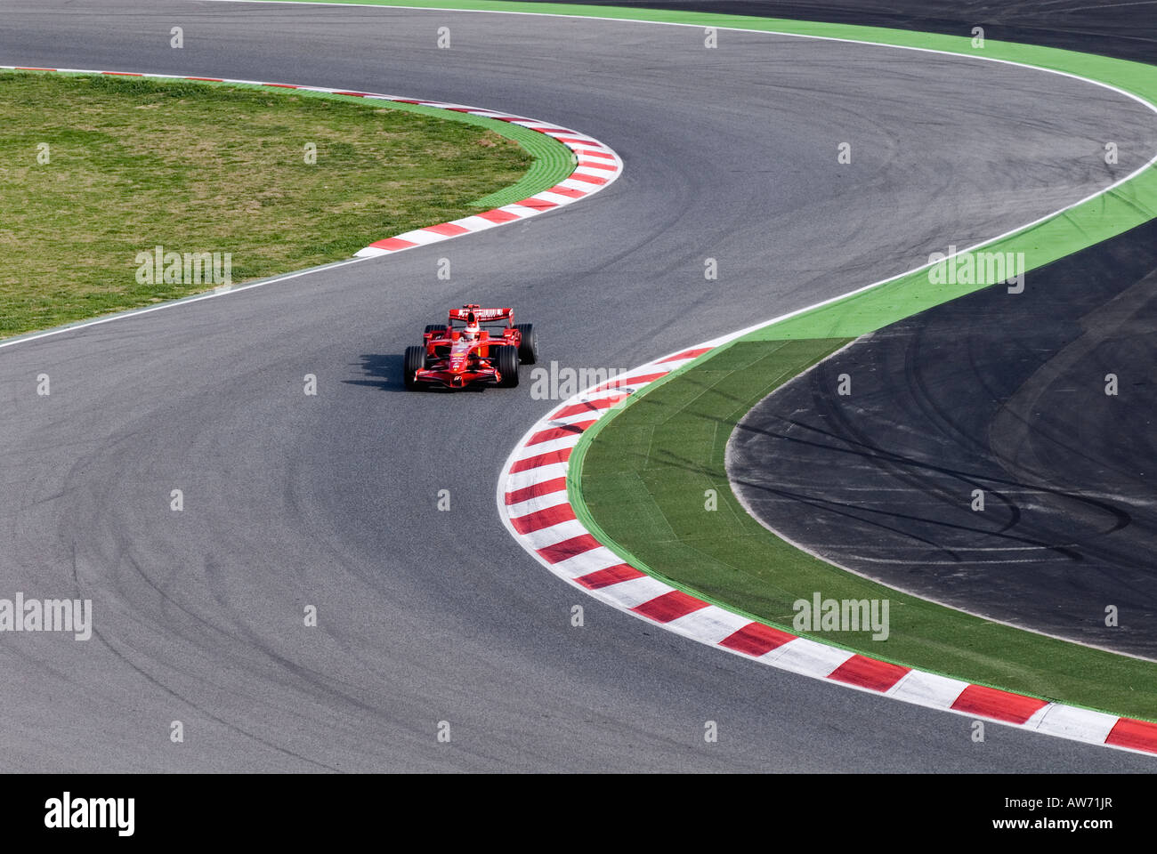 Kimi Raikkoenen FIN in the Ferrari F2008 racecar during Formula 1 ...