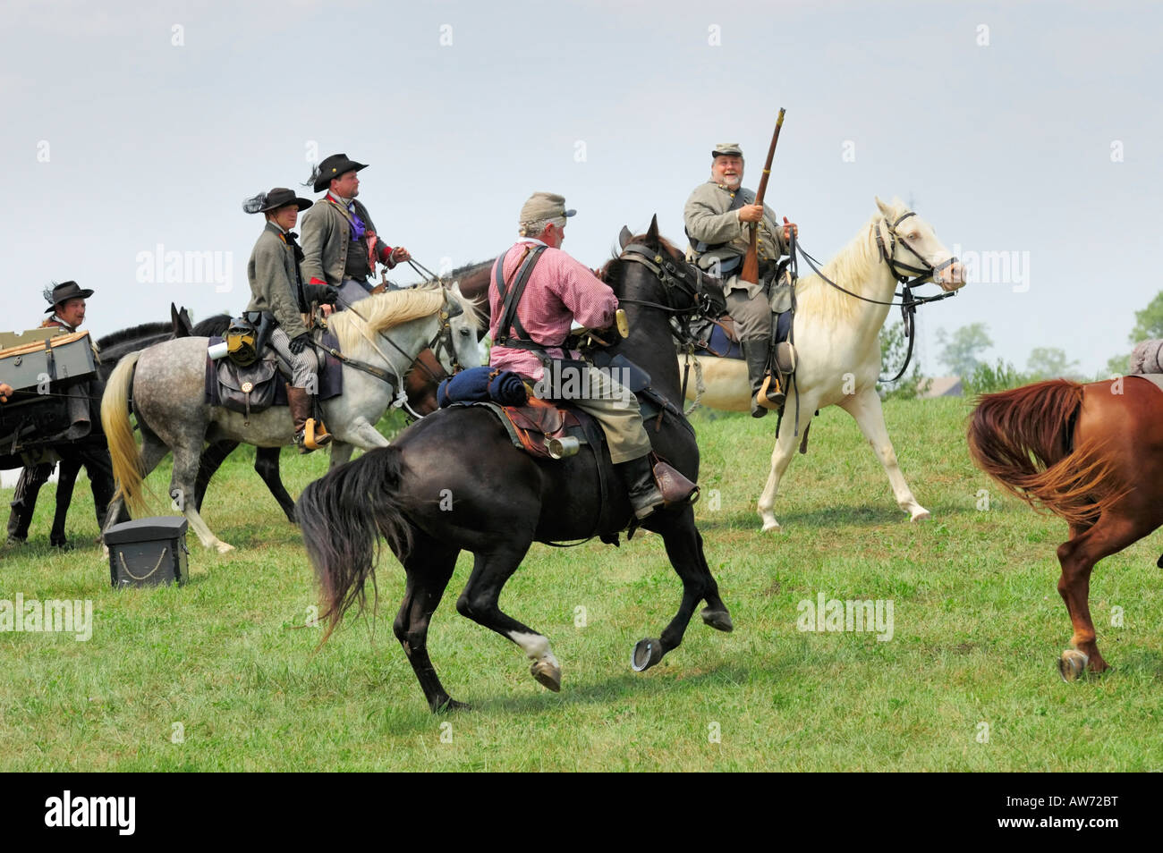 Confederate cavalry soldiers Stock Photo - Alamy