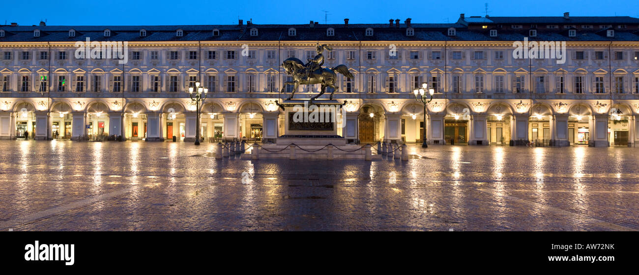 Piazza San Carlo Turin Piemonte Italy Stock Photo - Alamy