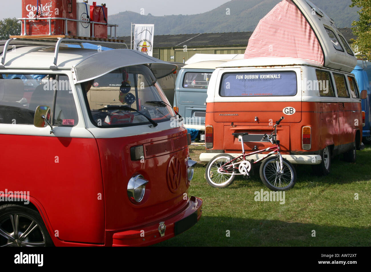 The Volkswagen Bay window camper van is a utility vehicle that has ...