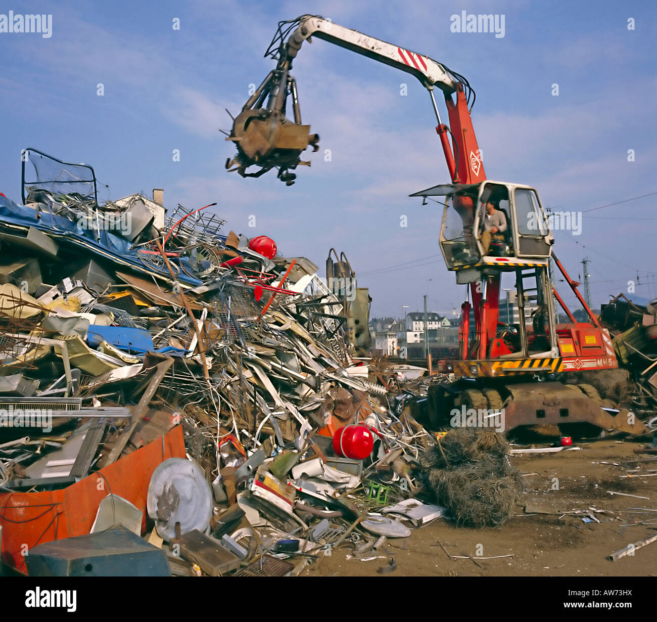 recycling of metall collecting point site for discarded metal iron ...