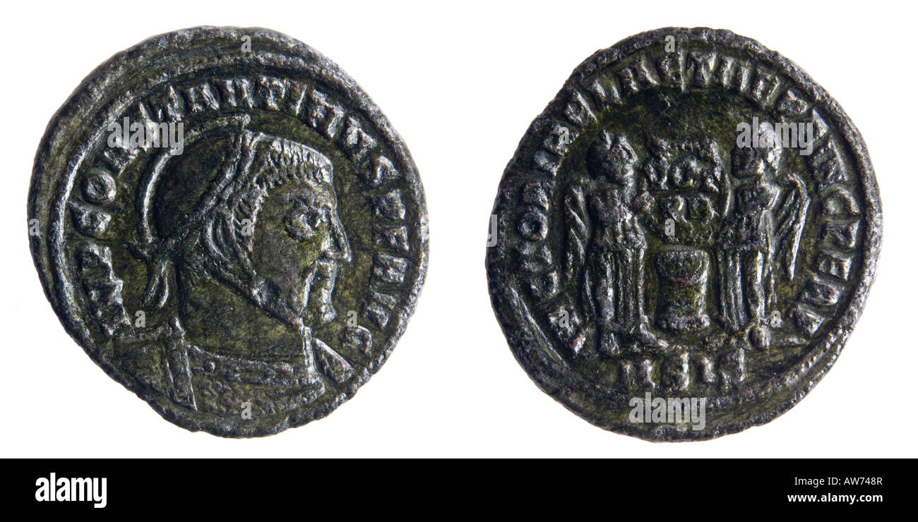 Roman Coin: Constantine I (the Great) Reverse - "Two Victories Stock ...