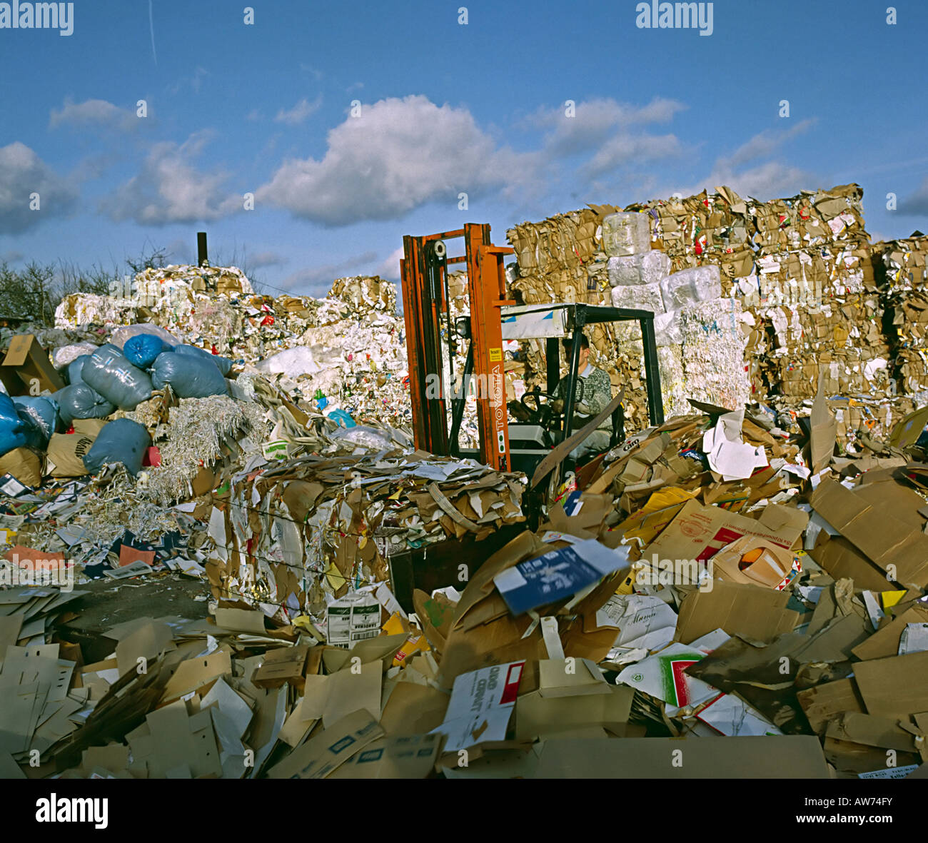 recycling of paper collecting point area for reclaimed waste paper in ...