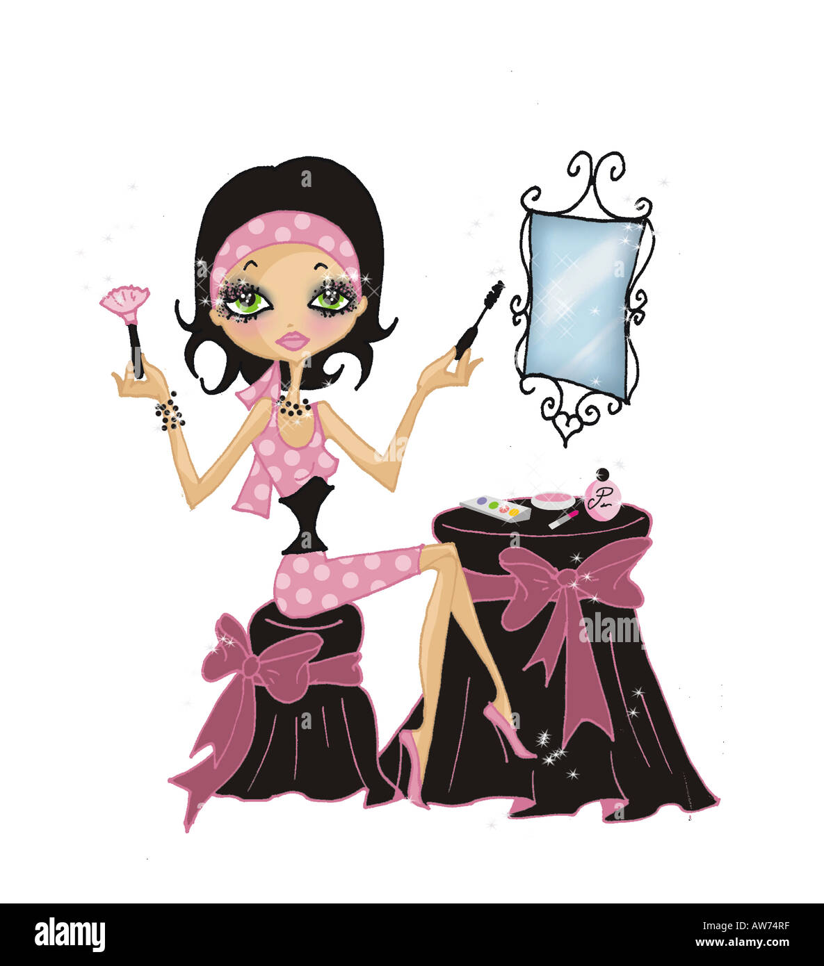 Charming makeup Cut Out Stock Images & Pictures - Alamy