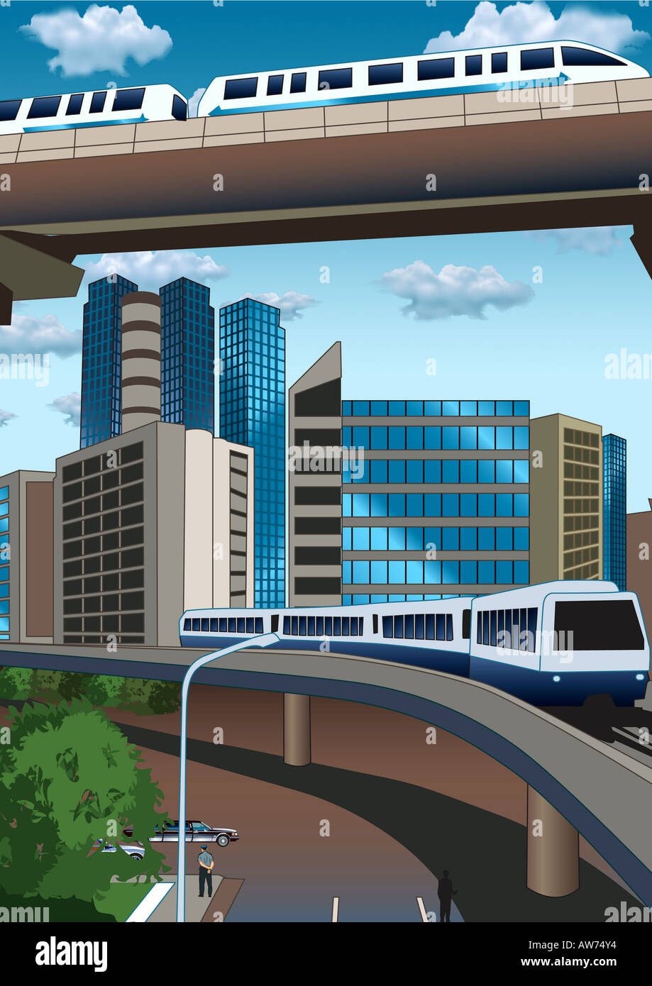 Cartoon drawings of trains hi-res stock photography and images - Alamy