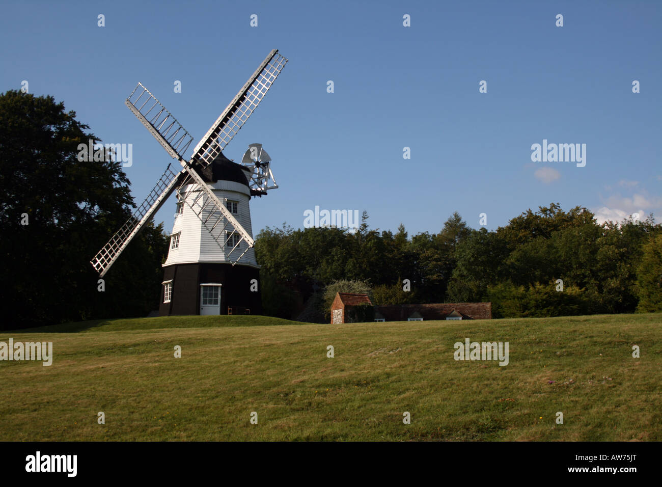 A windmill in the English countryside Stock Photo - Alamy