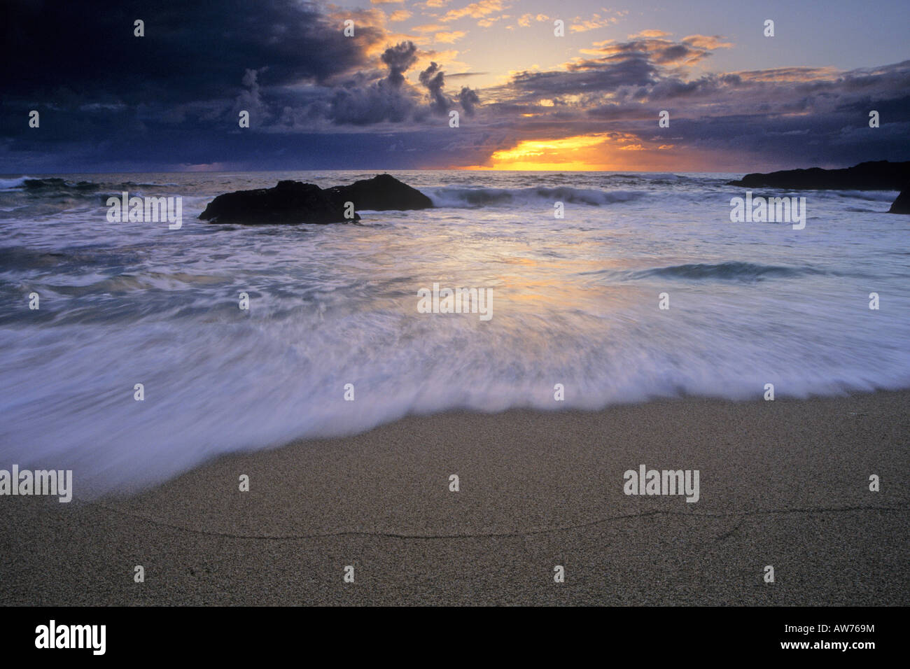 Stormy sunset at Bodega Head Beach in Sonoma Coast State Beaches ...