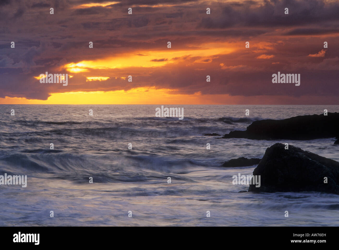 Stormy sunset at Bodega Head Beach in Sonoma Coast State Beaches ...