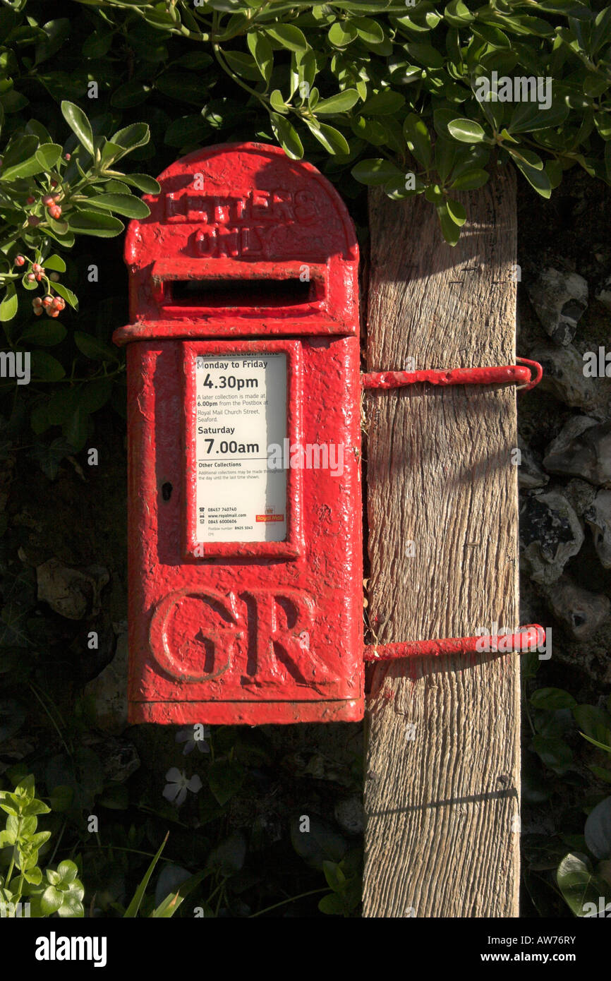 A village GR (George V) post box - Bishopstone near Newhaven, East ...