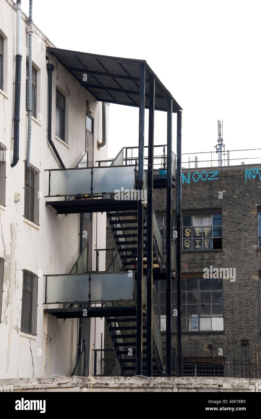 Street scene showing range of architecture in Whitechapel Tower Hamlets ...