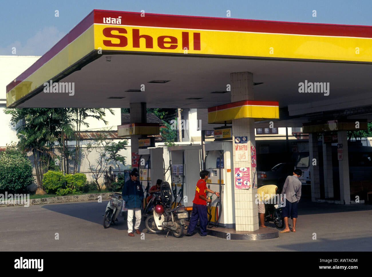 Shell gas station, gas station, petrol, petrol station, Chiang Mai ...