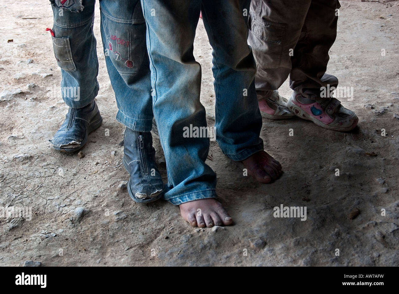 middle east Israel Negev feet's of Arab kids Stock Photo - Alamy