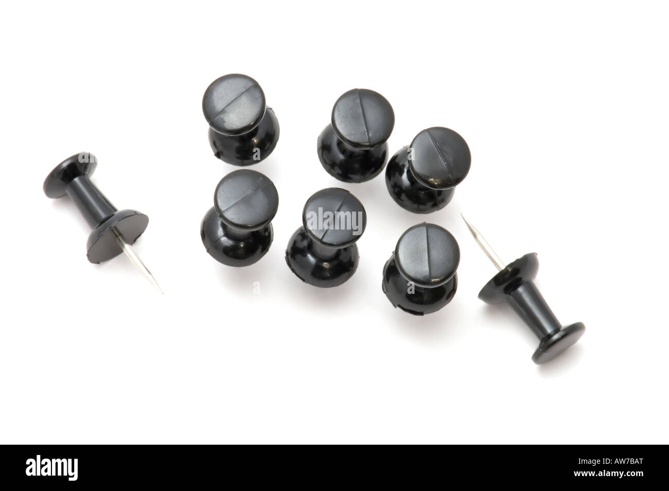 object on white office tool drawing pin Stock Photo - Alamy