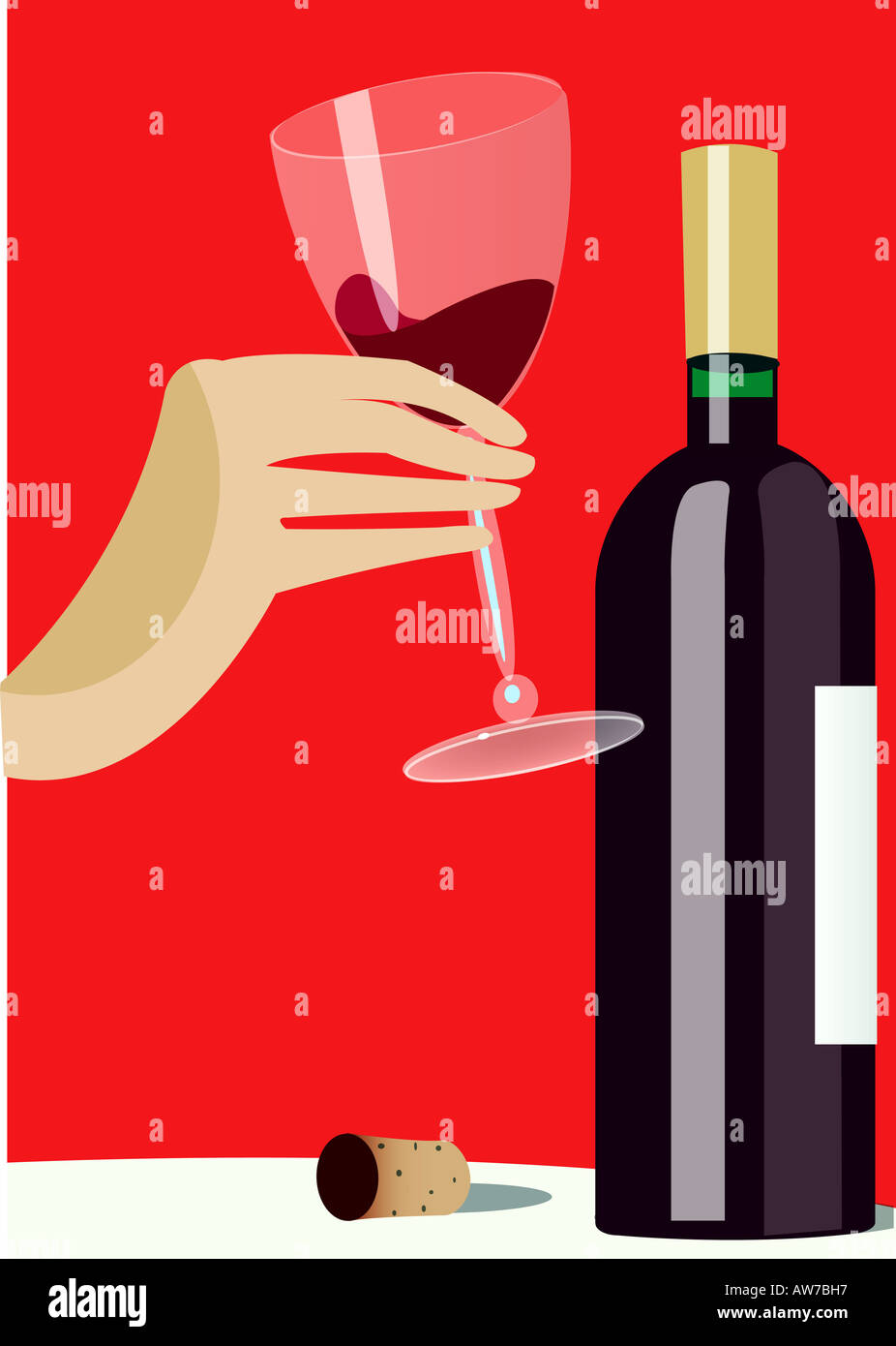 Animation bottle red wine glass hi-res stock photography and images - Alamy