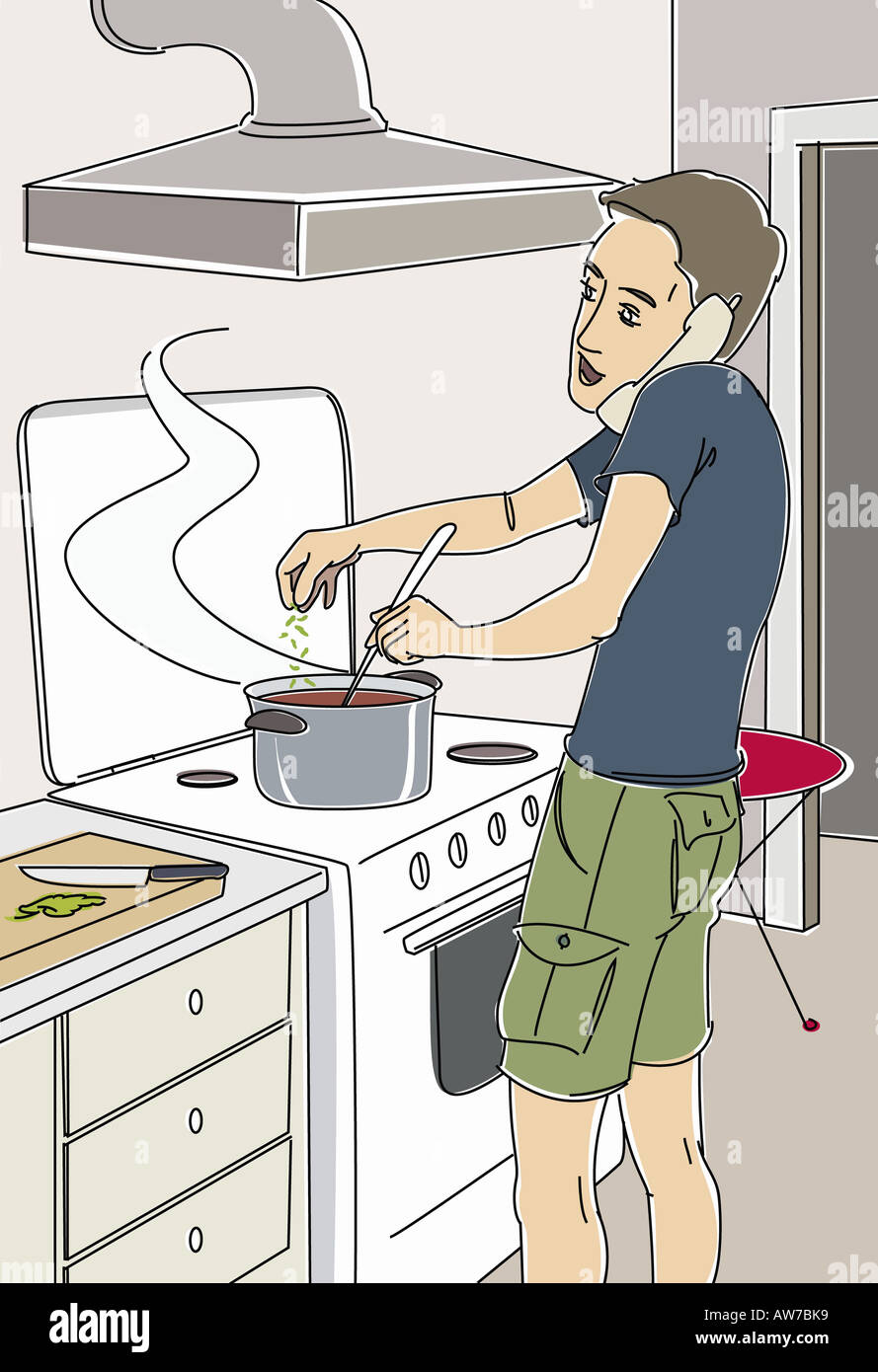 Dinner cartoons hi-res stock photography and images - Alamy