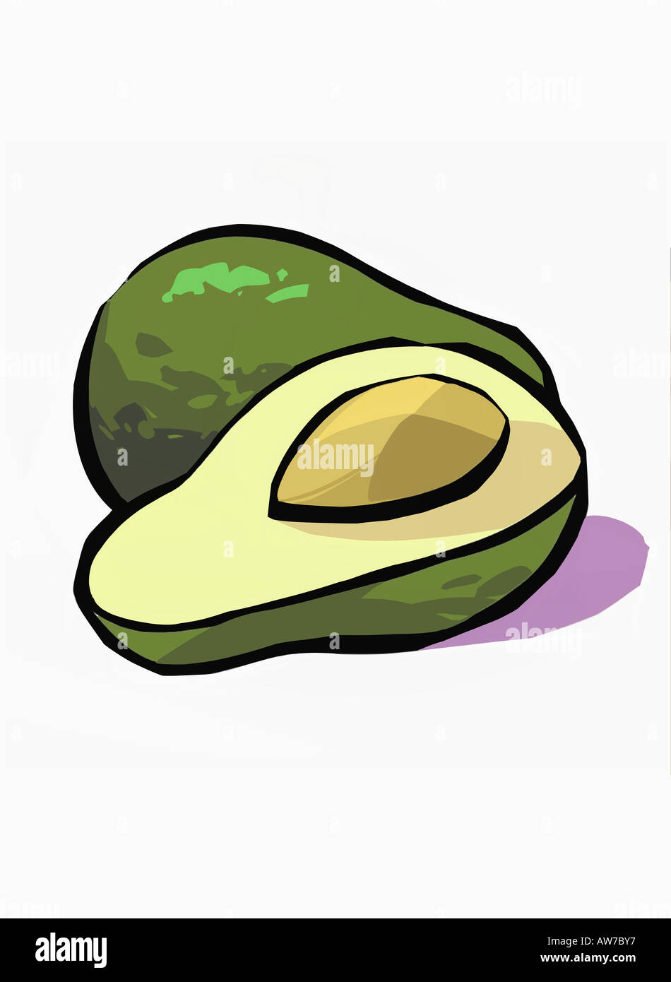 Whole avocado fruits in Cut Out Stock Images & Pictures - Alamy