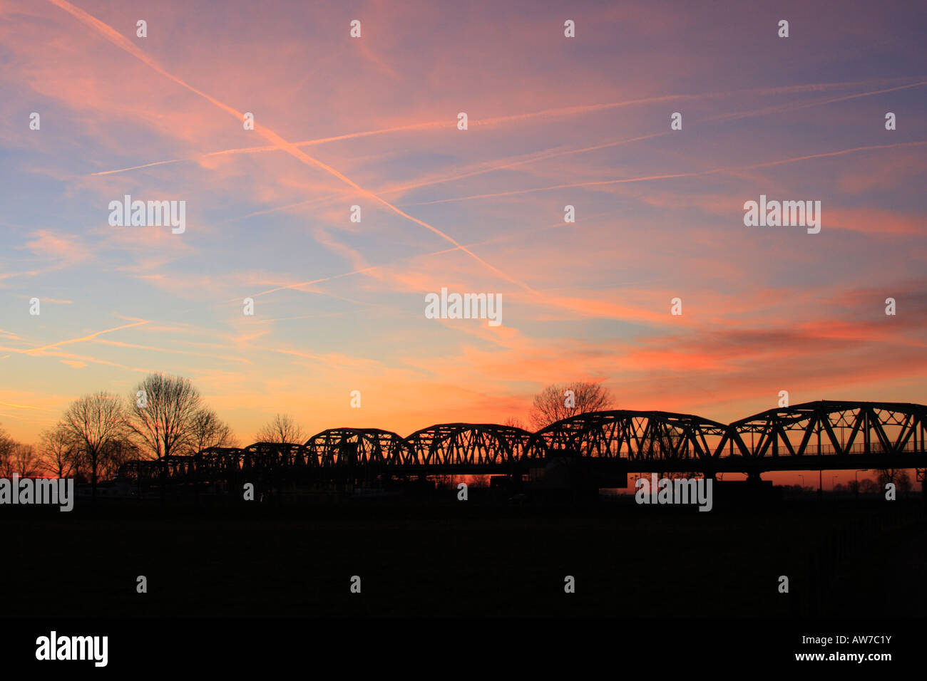 Grave bridge at sunset Stock Photo - Alamy