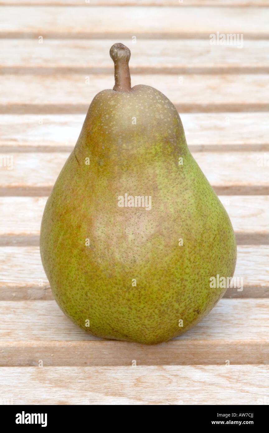 Comice Pear on Table Stock Photo - Alamy