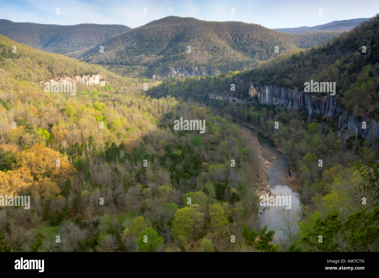 View from Steel Creek overlook Buffalo River Trail Buffalo National ...