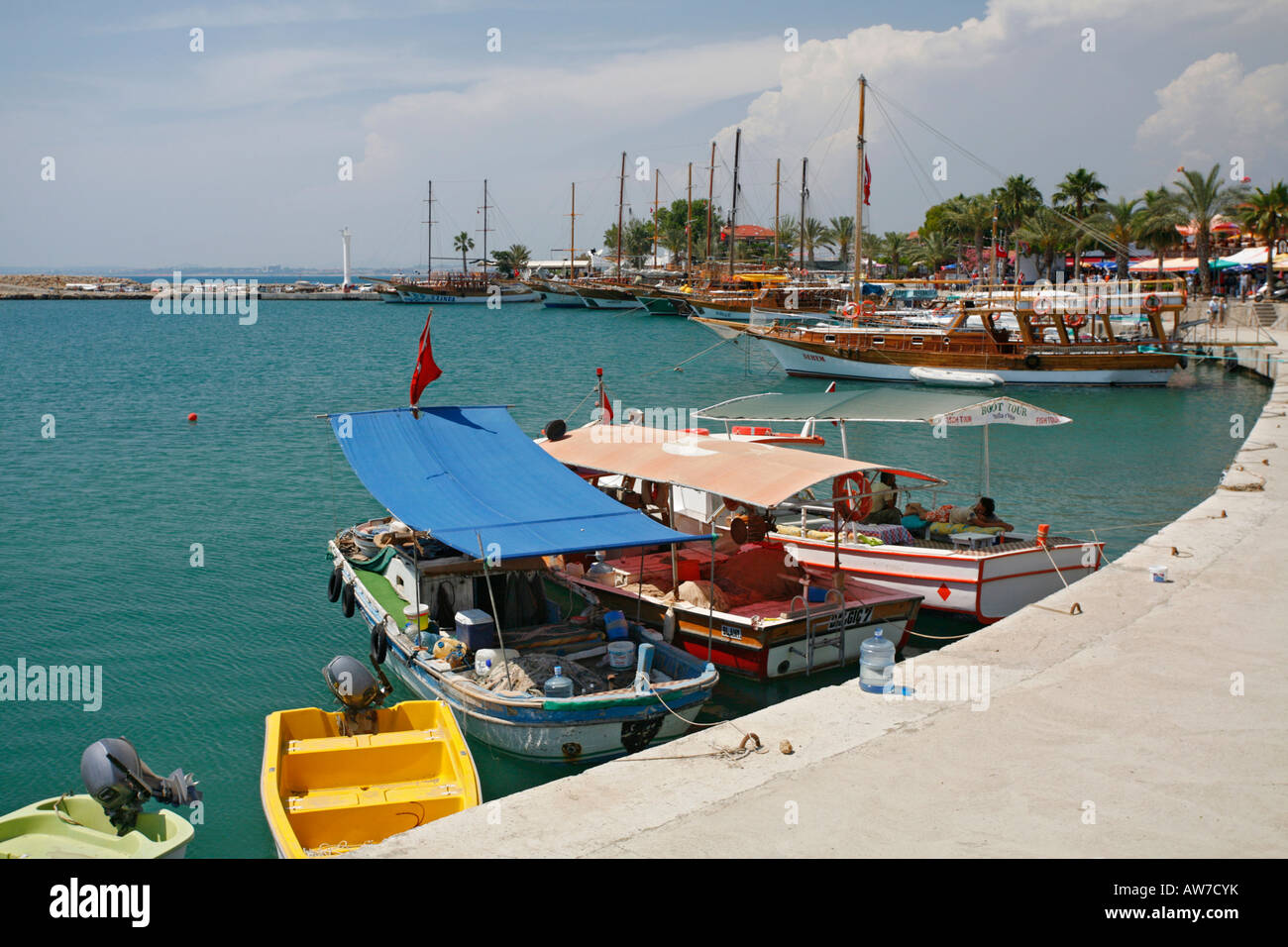 Harbour, Side, Turkey Stock Photo - Alamy