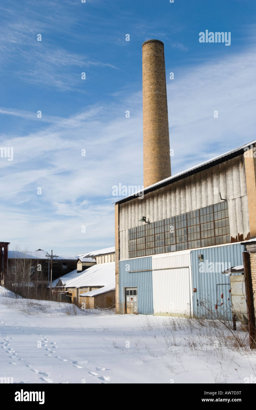 American factory closed down and abandoned, industry blighted by ...