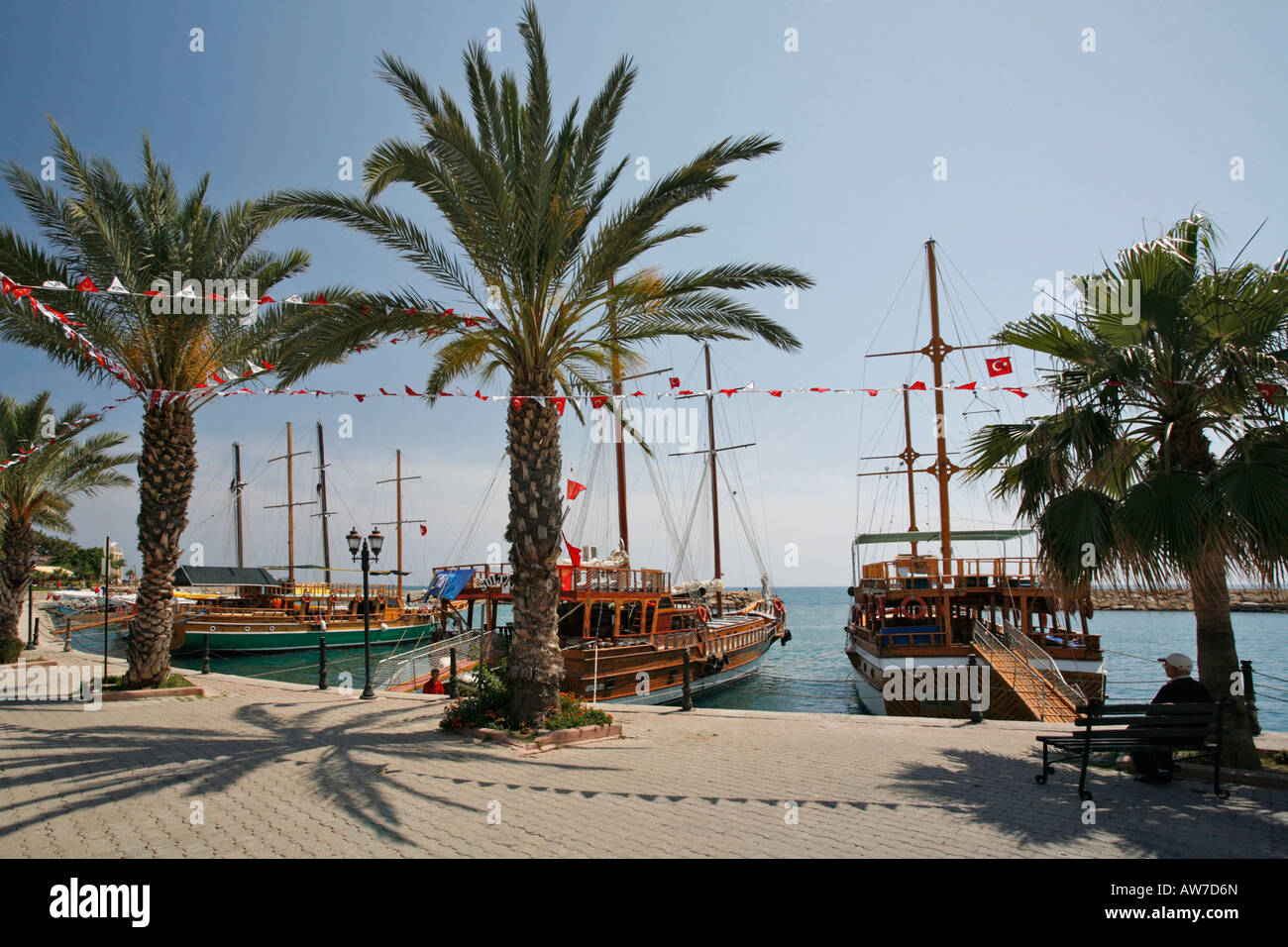 Harbour, Side, Turkey Stock Photo - Alamy