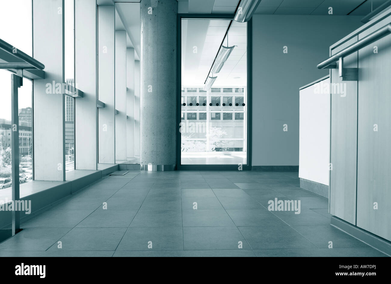 Empty hall in a architectural commercial building Stock Photo - Alamy