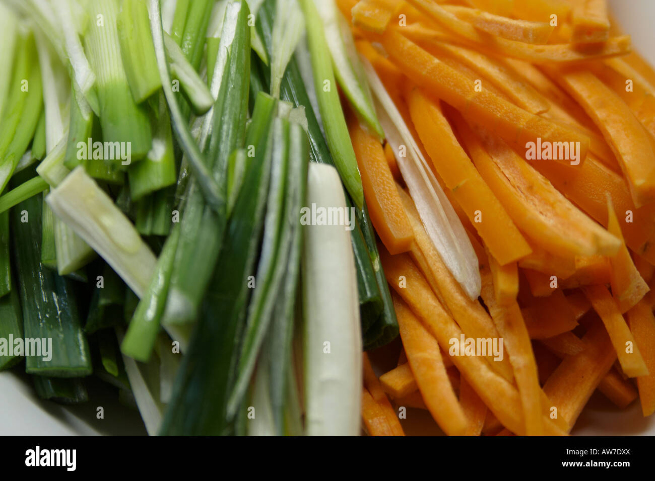 Close up with healthy chopped vegetables prepared for cooking Chinese ...