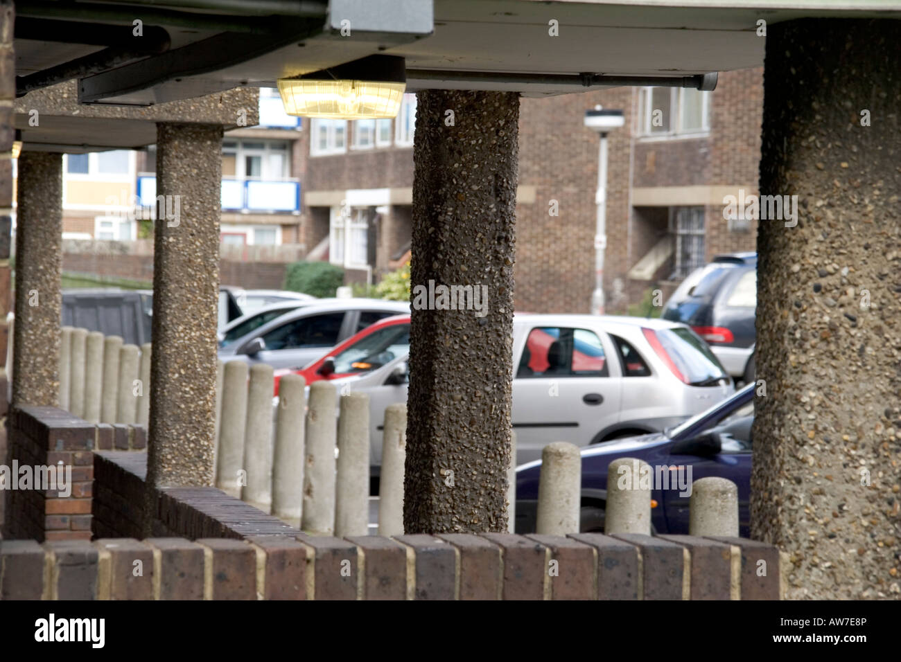 Council housing in the multicultural working class area of Whitechapel ...