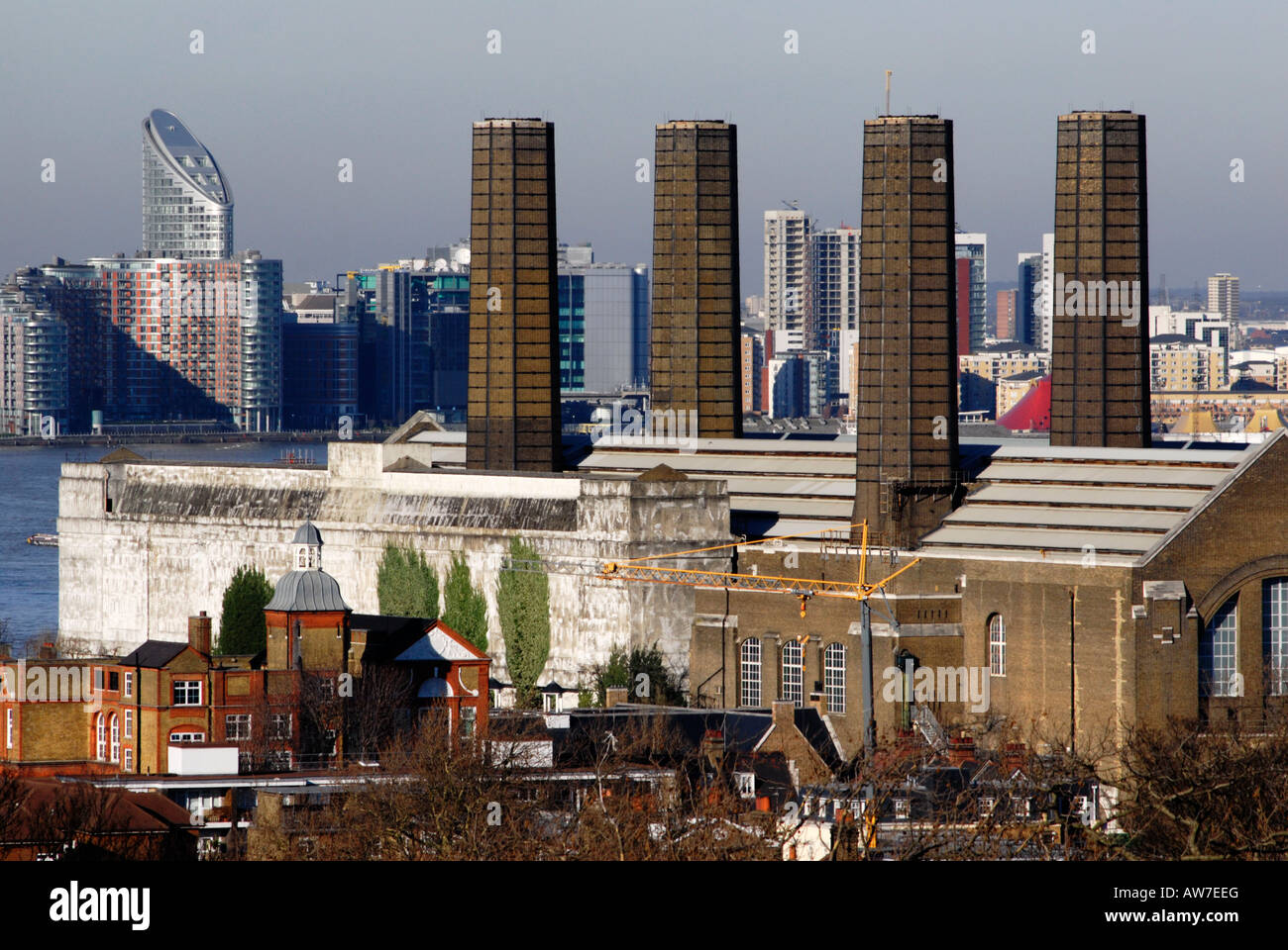 greenwich power station london Stock Photo - Alamy