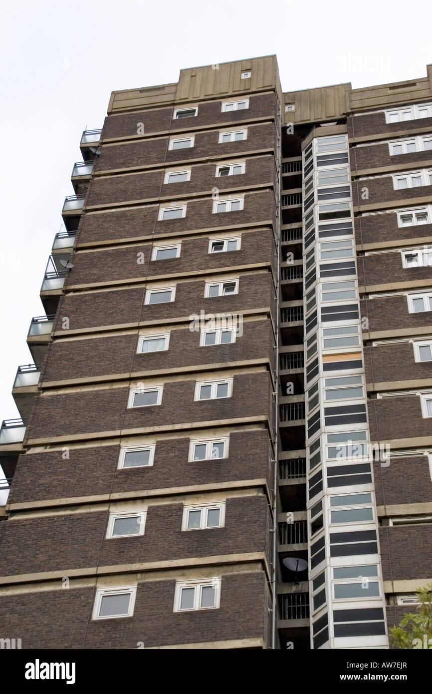 Council housing in the multicultural working class area of Whitechapel ...