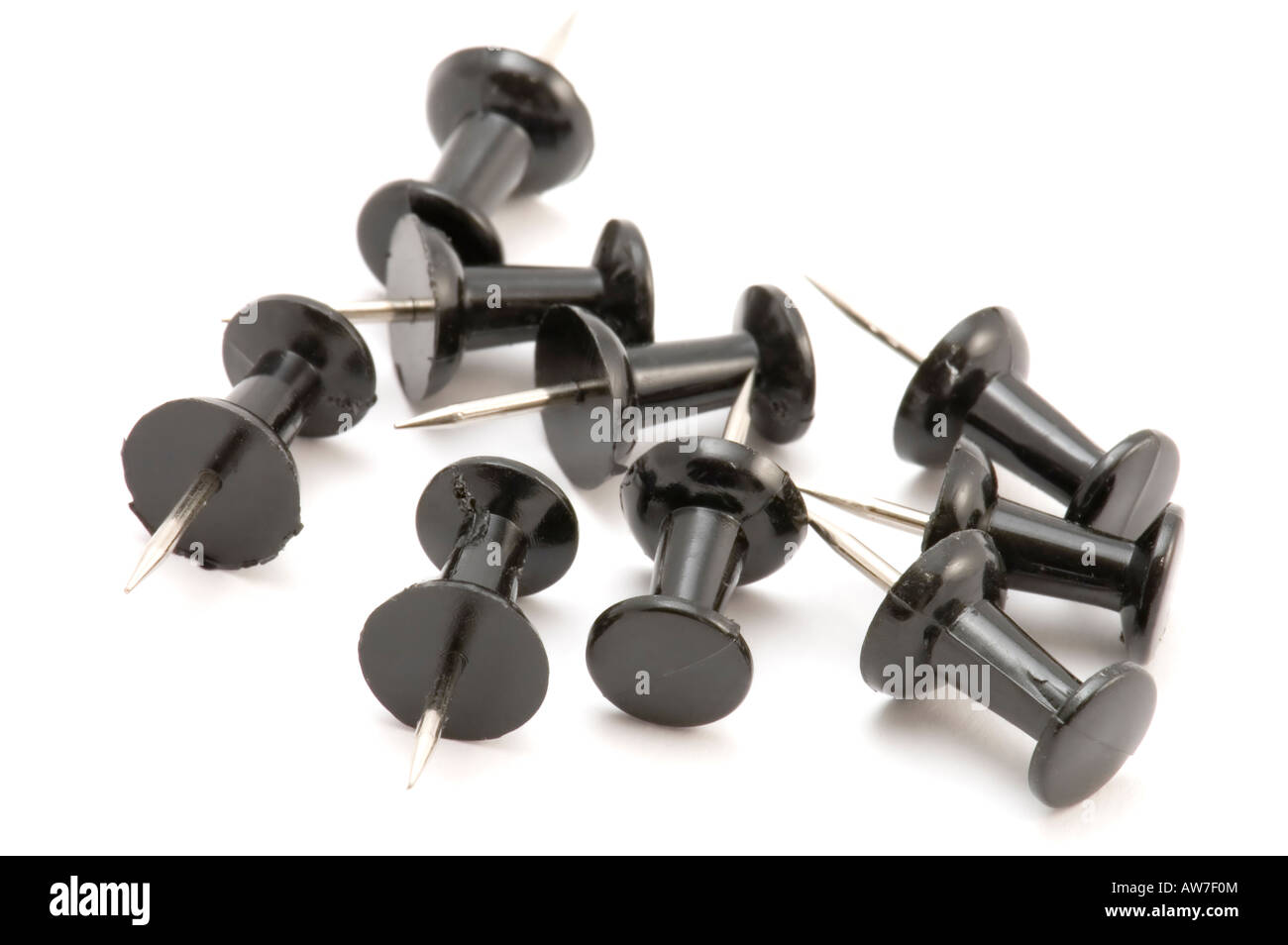 object on white office tool drawing pin Stock Photo - Alamy