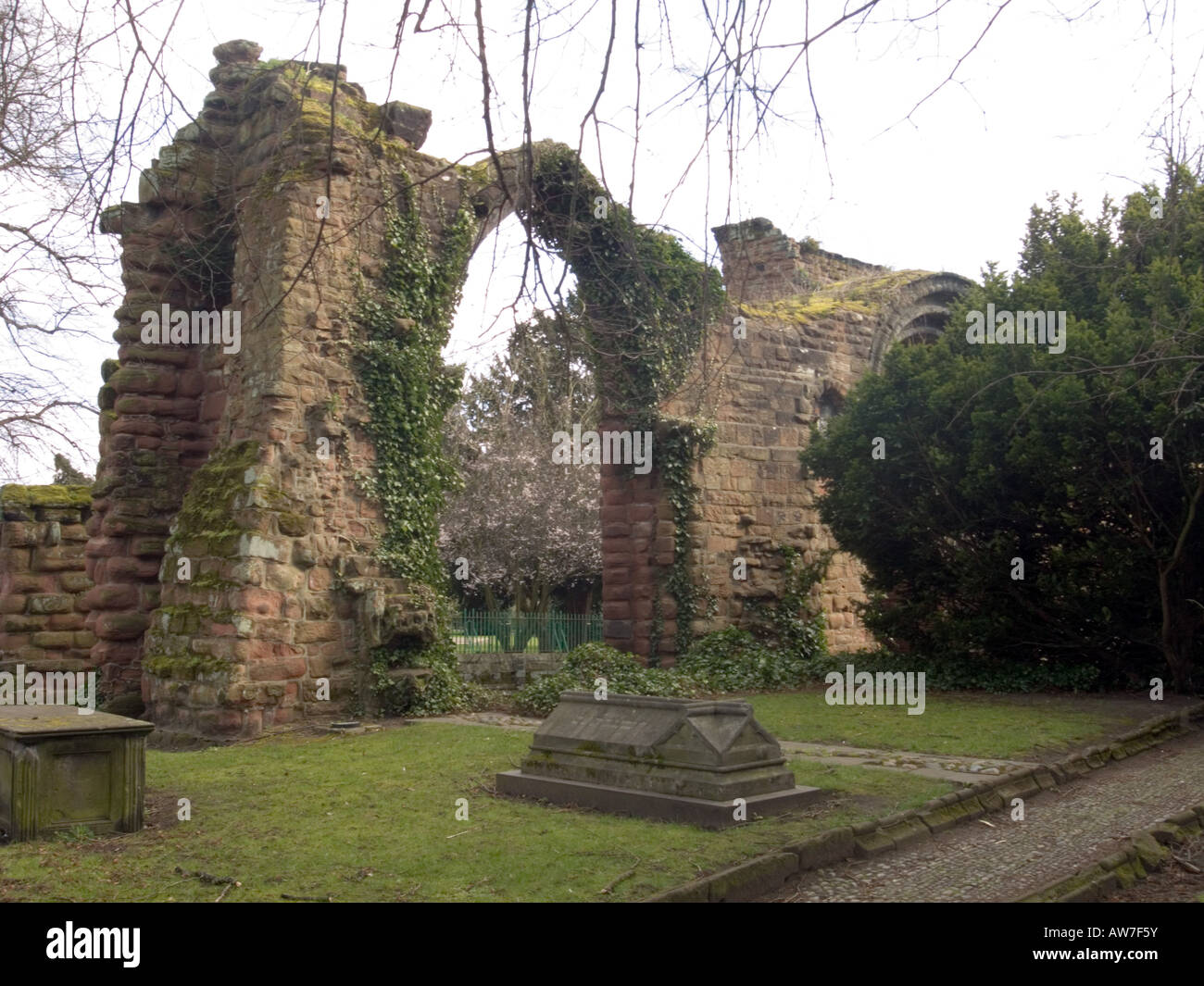 The Eastern Ruins, Church of St John the Baptist, Chester Stock Photo ...