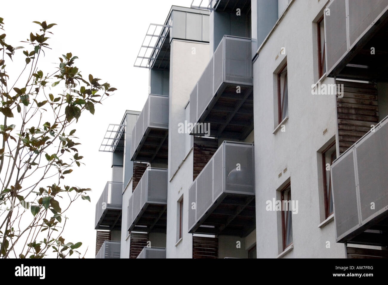 Council housing in the multicultural working class area of Whitechapel ...