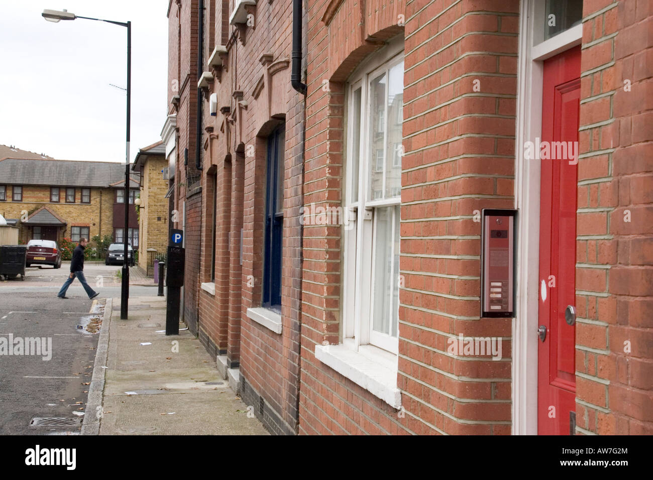 Council housing in the multicultural working class area of Whitechapel ...