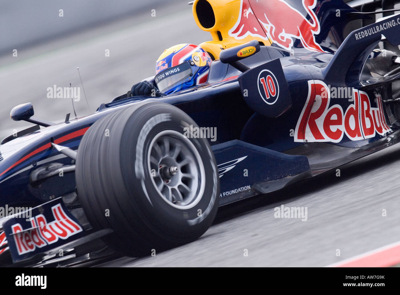 Mark Webber AUS in the Red Bull Renault RB4 racecar during Formula 1 ...
