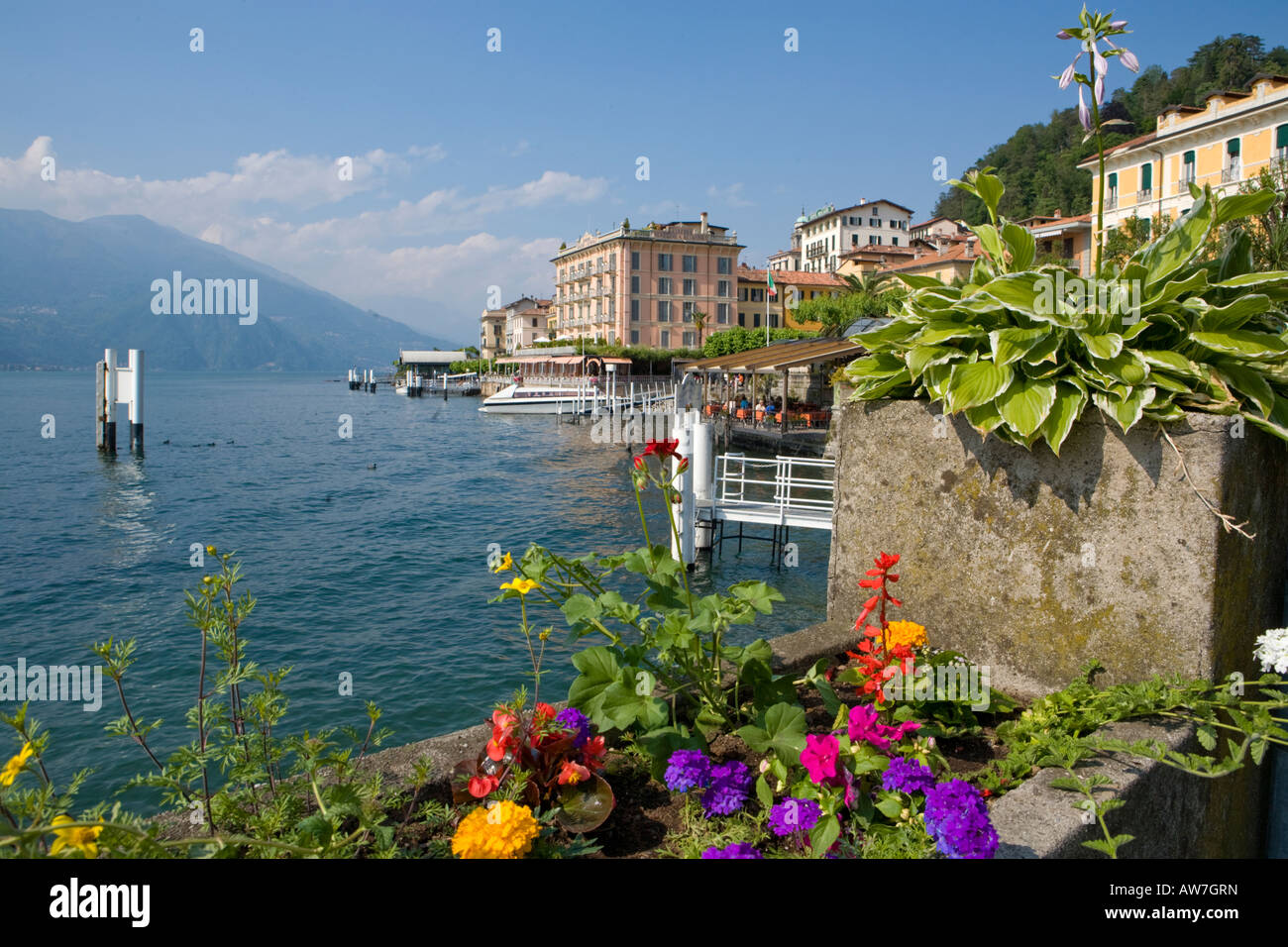 A view of Bellagio, Italy from the city gardens Stock Photo - Alamy