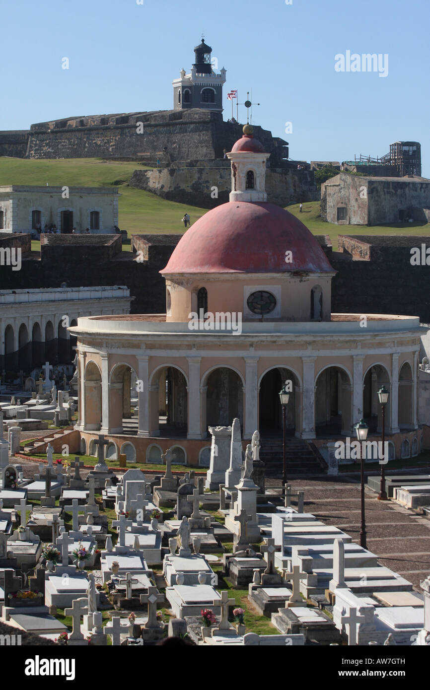 El Morro fort cemetery historic old san juan puerto rico Stock Photo ...