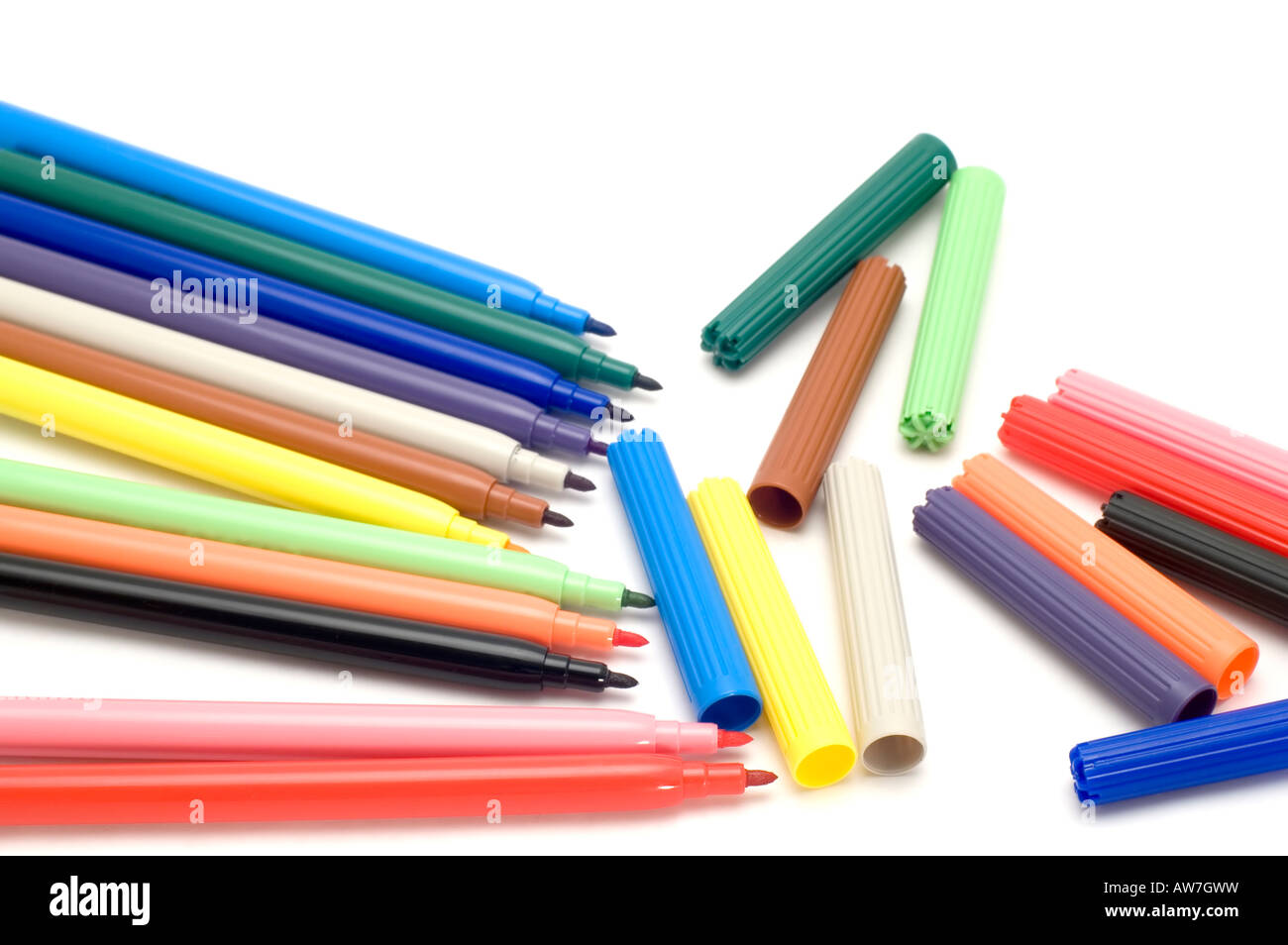 series object on white soft tip pen Stock Photo - Alamy