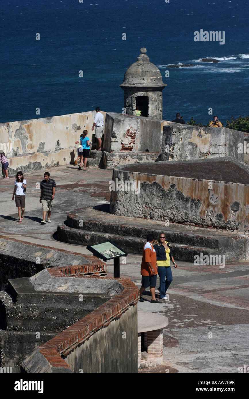 san cristobal fort Sentry box old San Juan Stock Photo - Alamy