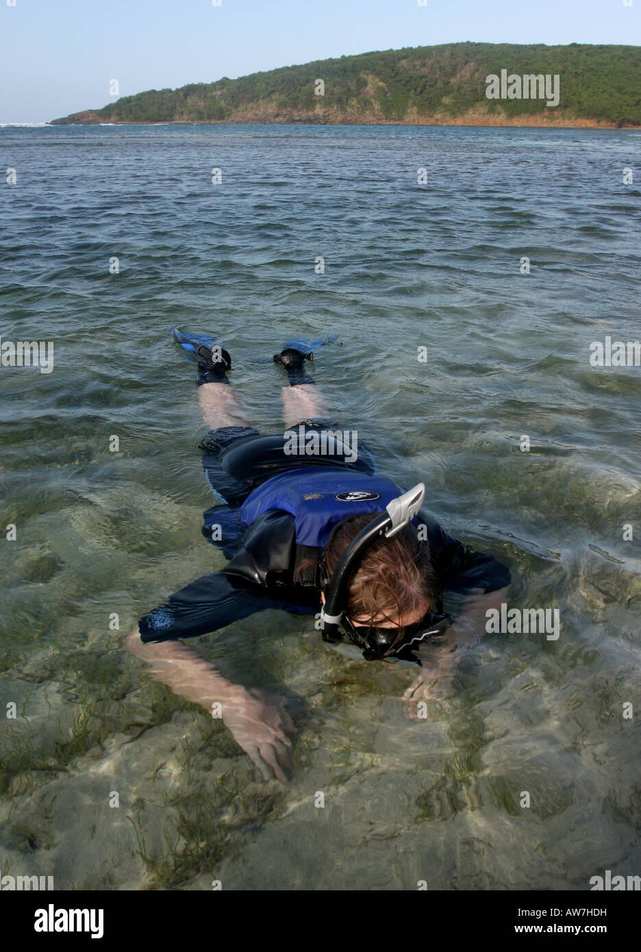 beach snorkel swim puerto rico tourist Seven Seas Fajardo Stock Photo ...
