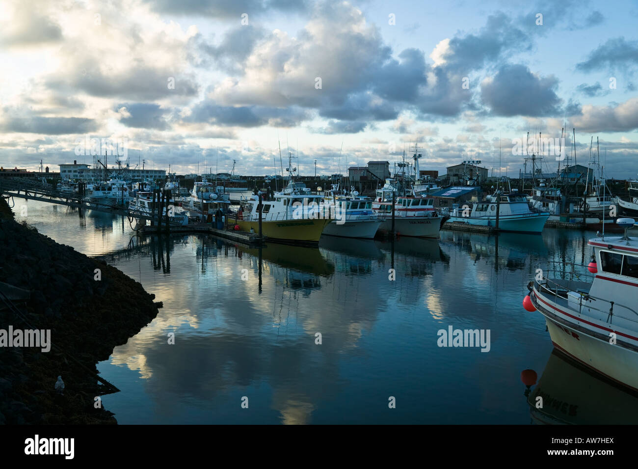 Fishing fleet Grays Harbor, Washington, USA Stock Photo - Alamy