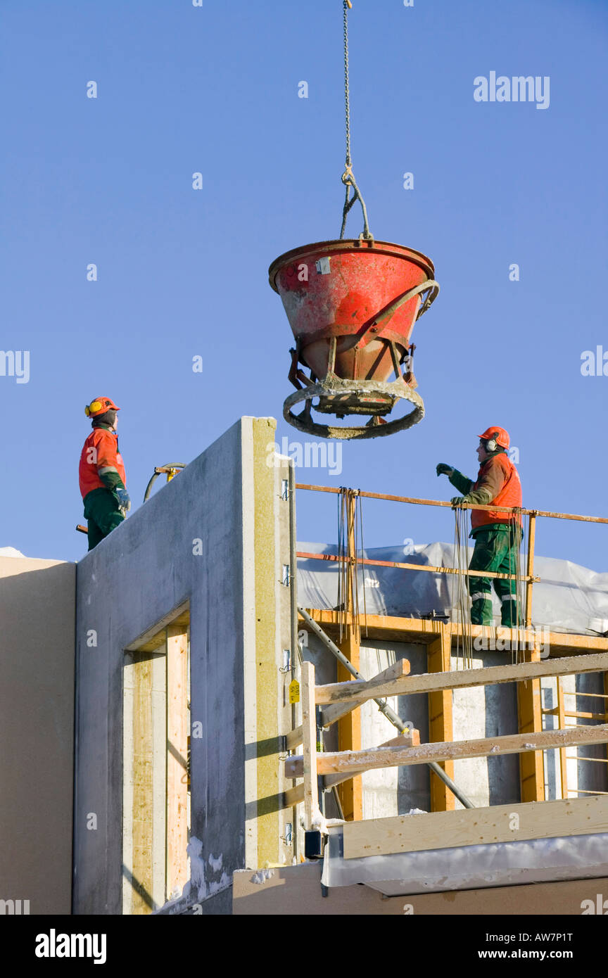 Insulation incorporated into a building in Saariselka Northern Finland ...