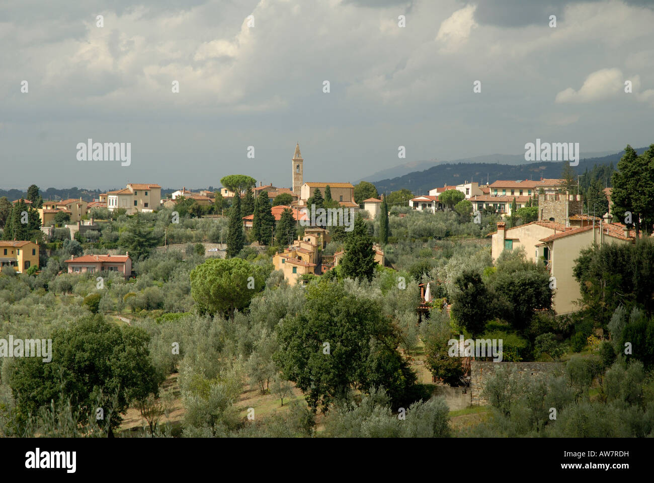 View of Settignano from the Gardens of the Villa Gamberaia at ...