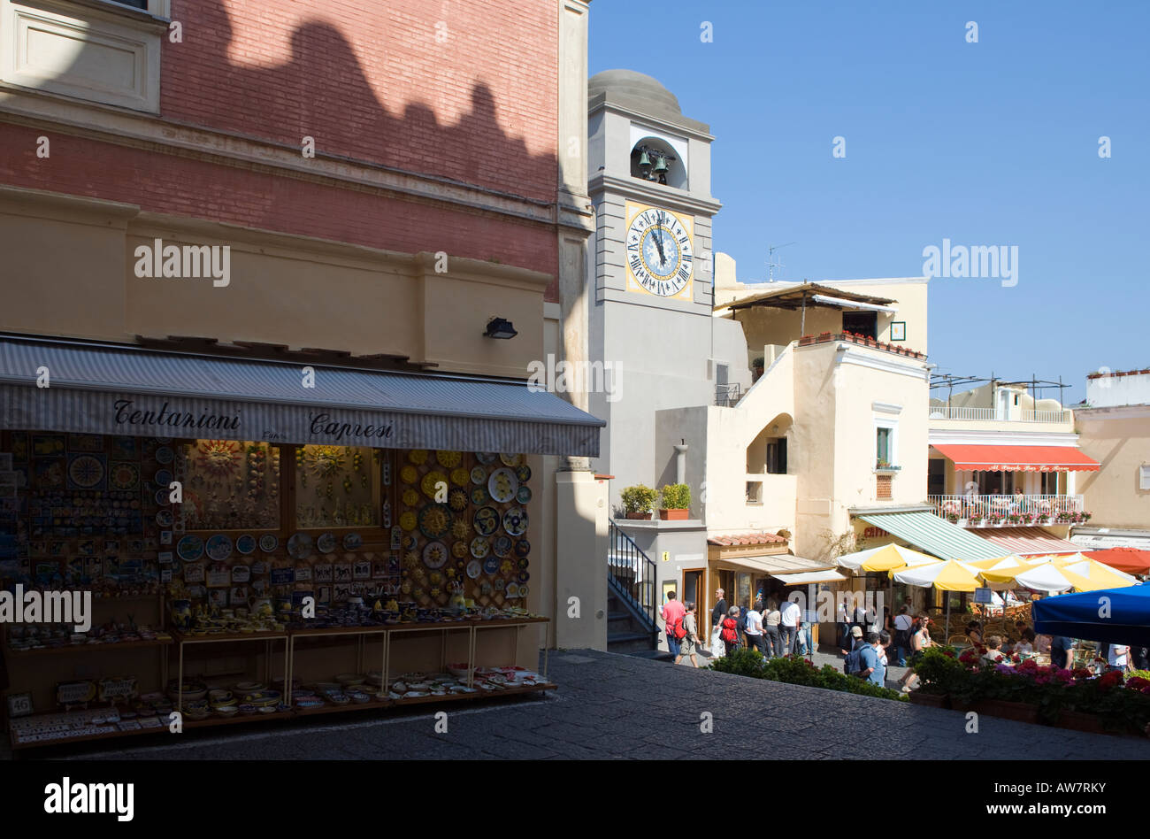 Italy Capri Umberto I square the famous piazzetta Stock Photo - Alamy