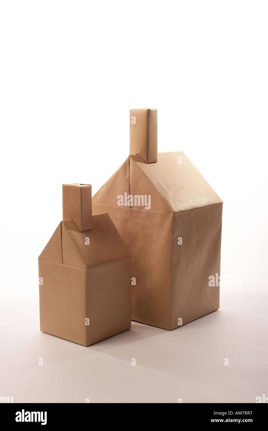 [Small and large model houses] Stock Photo - Alamy