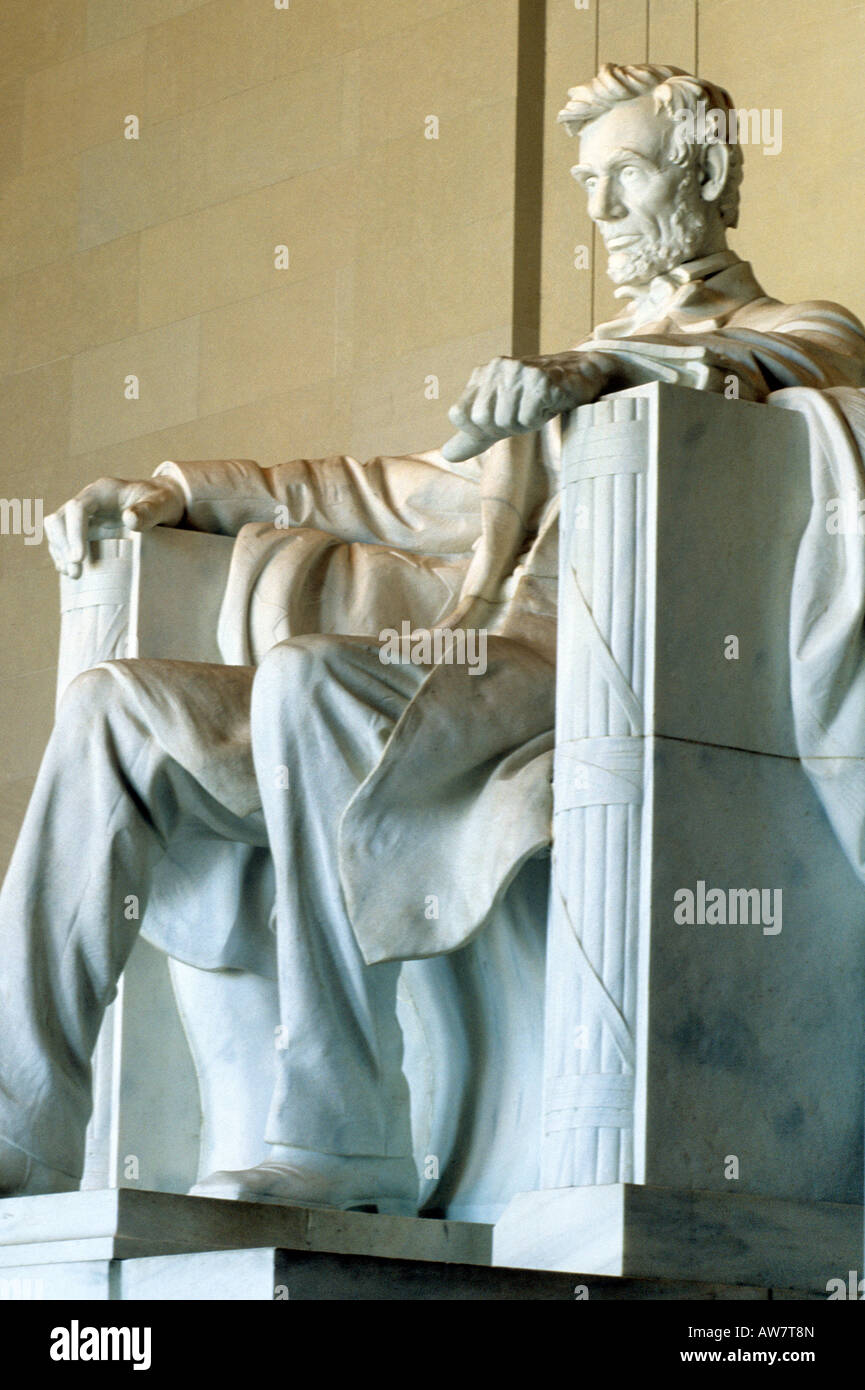 Statue of Abraham Lincoln Lincoln Memorial Washington DC Stock Photo ...