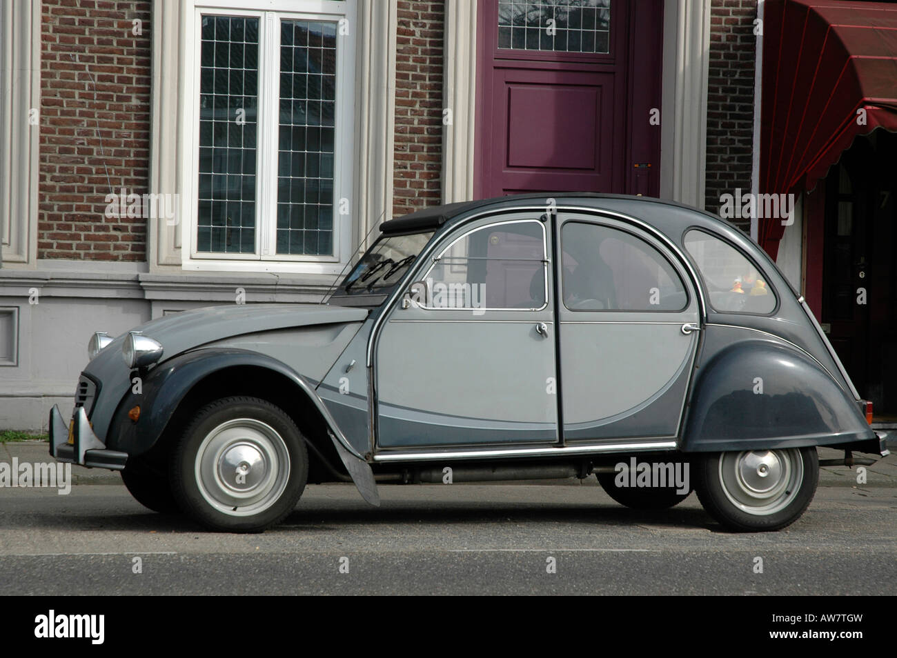 citroen 2cv (deux chevaux) in attractive dark and light grey colour ...