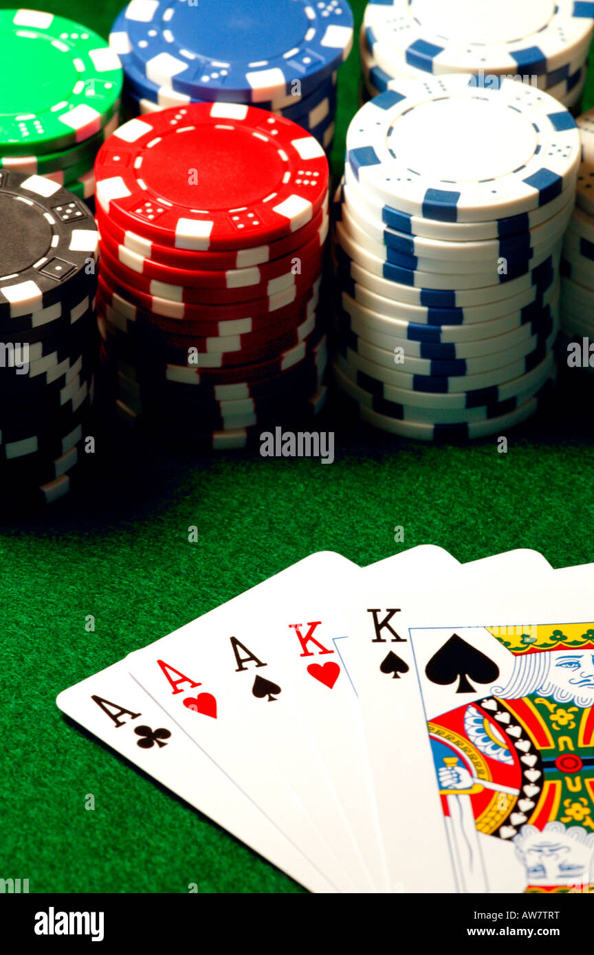 Poker hand full house cards hi-res stock photography and images - Alamy