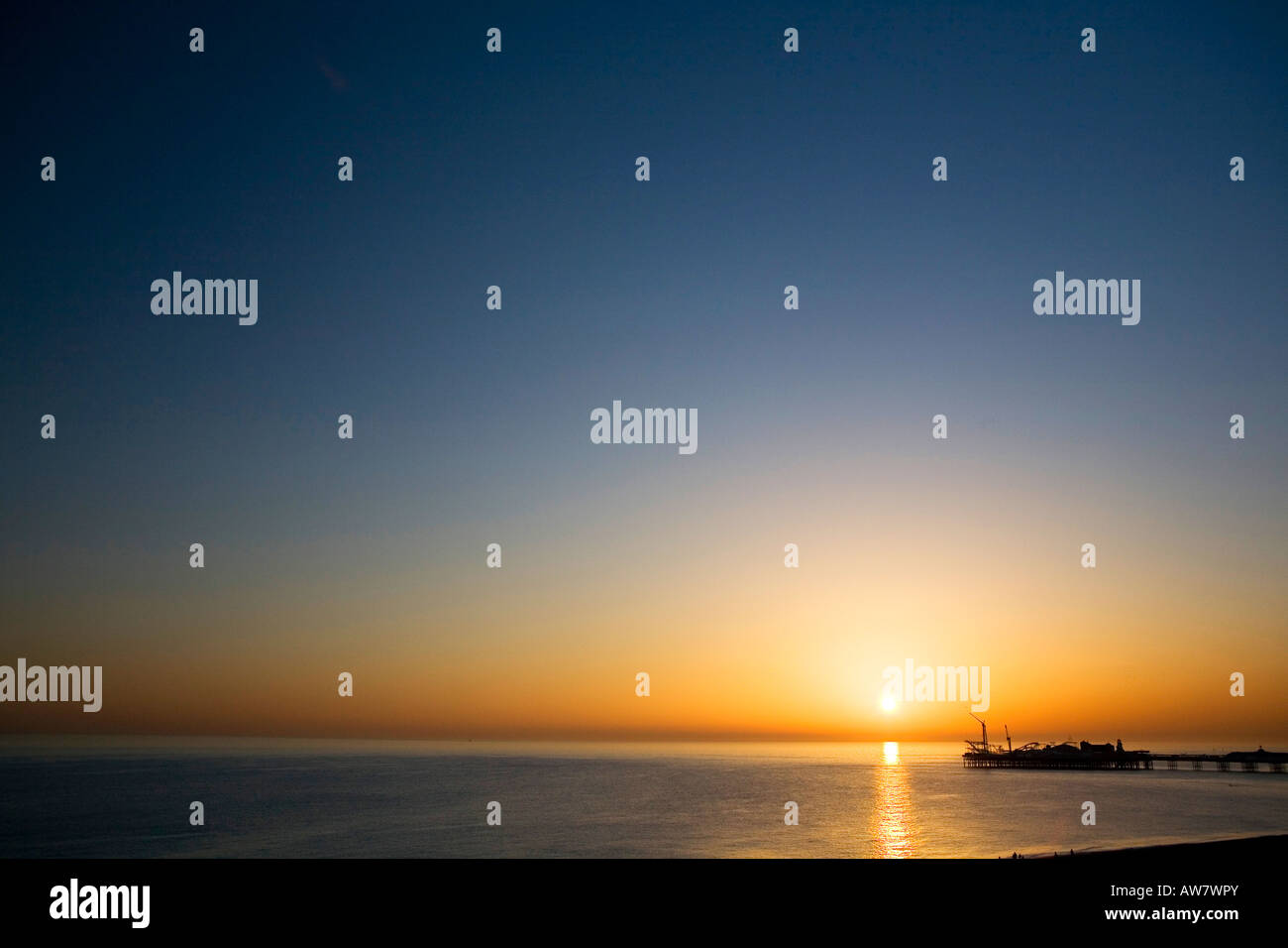 Brighton Pier at Sunset UK Stock Photo - Alamy